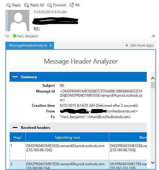 Chronic Geekage: Outlook 2013 Message Header Analyzer