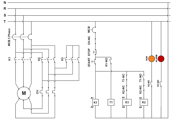 tekhnik listrik industri: Rangkaian Star Delta Motor