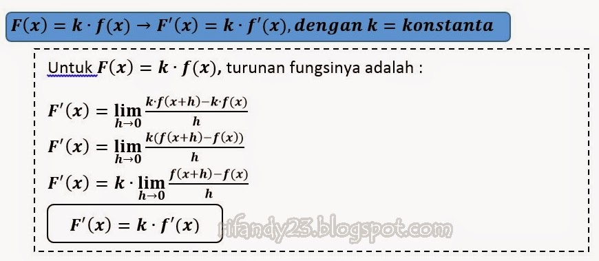 SIFAT-SIFAT TURUNAN / DIFERENSIAL DAN PEMBUKTIANNYA ~ Rifandy Blog