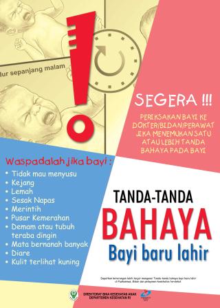 Kumpulan Poster Kesehatan: Tanda Bahaya Bayi Baru Lahir
