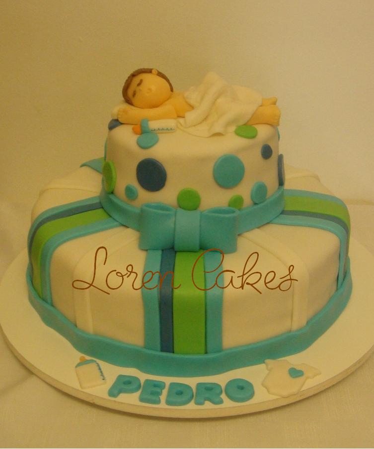 Loren Cakes: Bolo chá de bebê menino