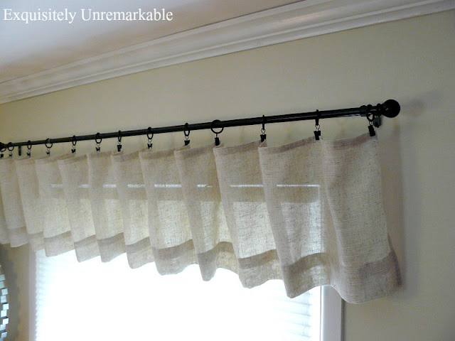 DIY Linen Valances - Exquisitely Unremarkable