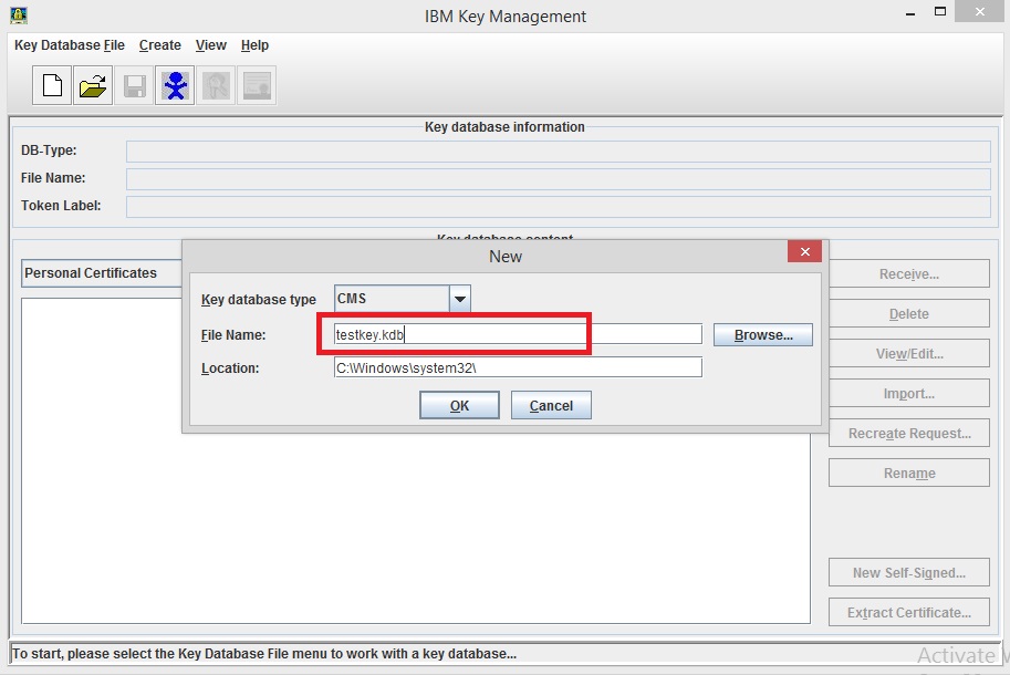 MiddlewareBox: How to Create Self-signed Certificate using ikeyman - tool For WebSphere ...