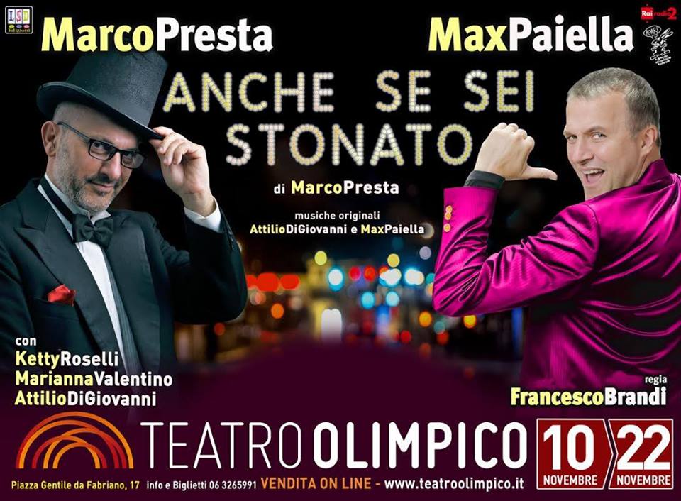 Cinema e Teatro: “Anche se sei stonato” di Marco Presta al Teatro ...