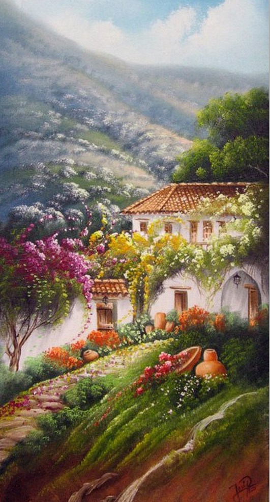 Historia y evolución de la pintura artística : Paisajes Rústicos ...