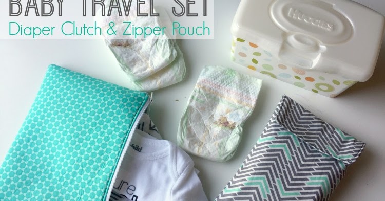 5 Little Monsters: Baby Travel Set- Diaper Clutch & Zipper Pouch