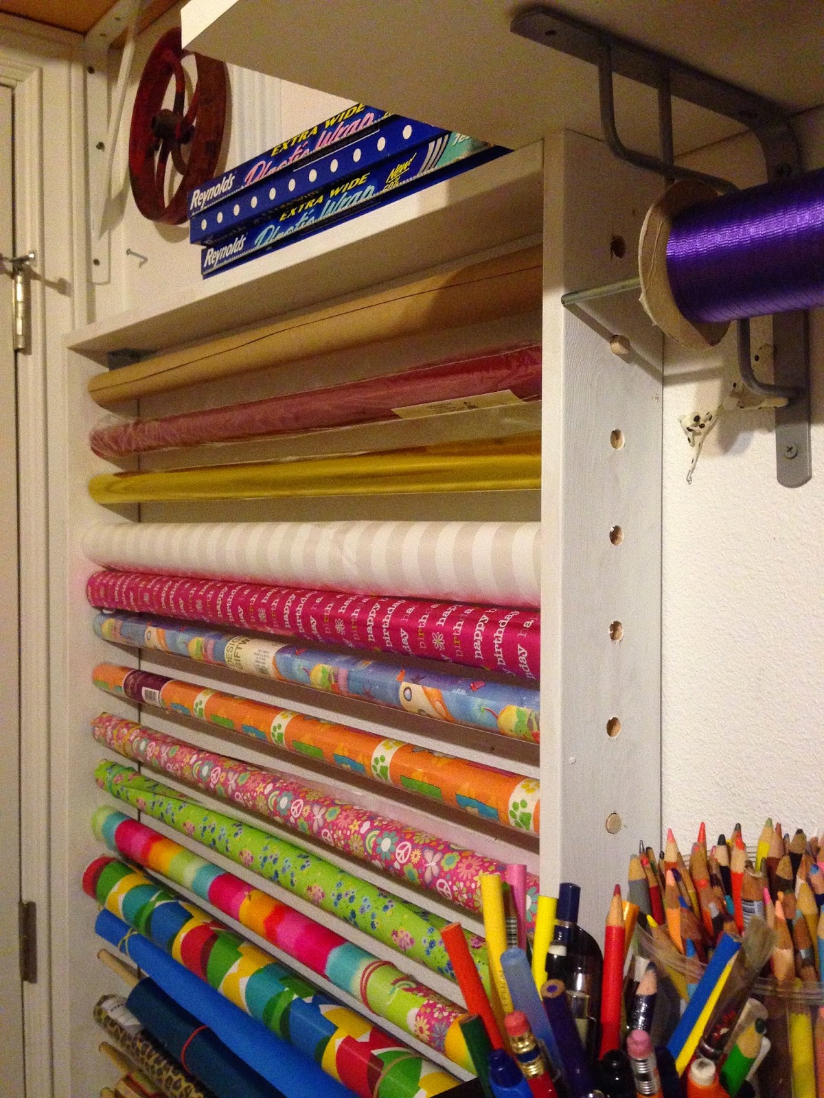 Projects Around the House: Wrapping Paper Rack