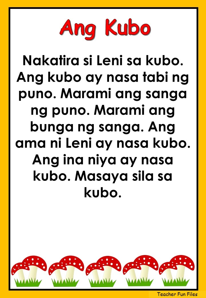 Teacher Fun Files: Tagalog Reading Passages 2
