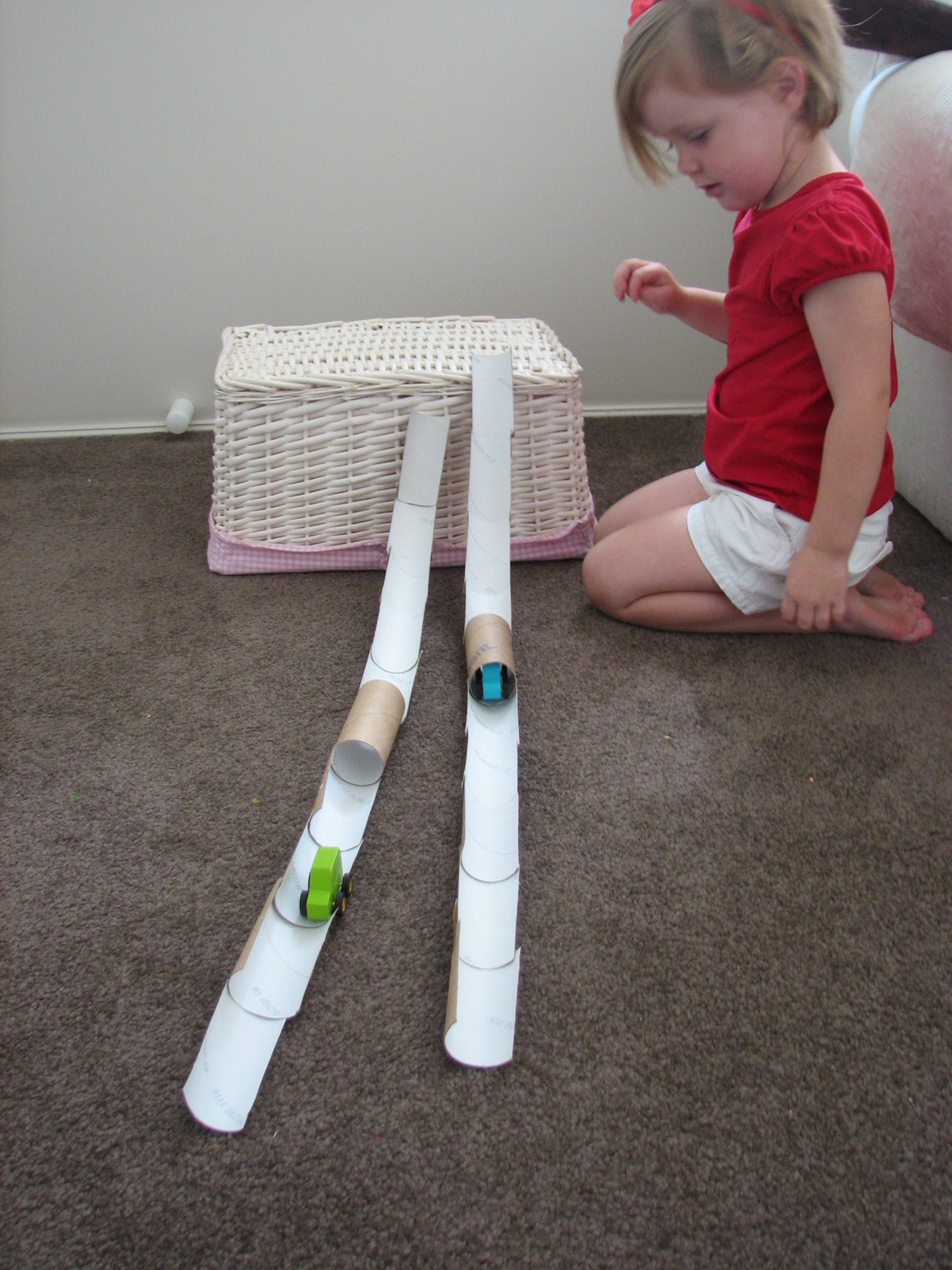 What do you do all day?: Toilet Roll Racetrack