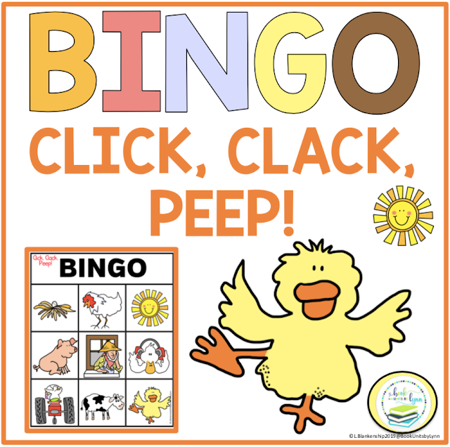 CLICK, CLACK, PEEP! BINGO ~ Book Units by Lynn