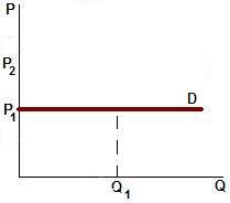 Economia: Demanda perfectamente elastica.
