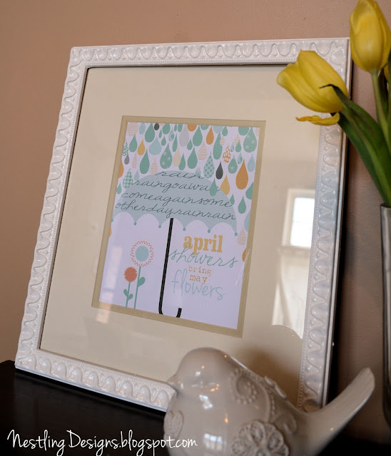 Nestling: Freebie Friday: April Showers Print