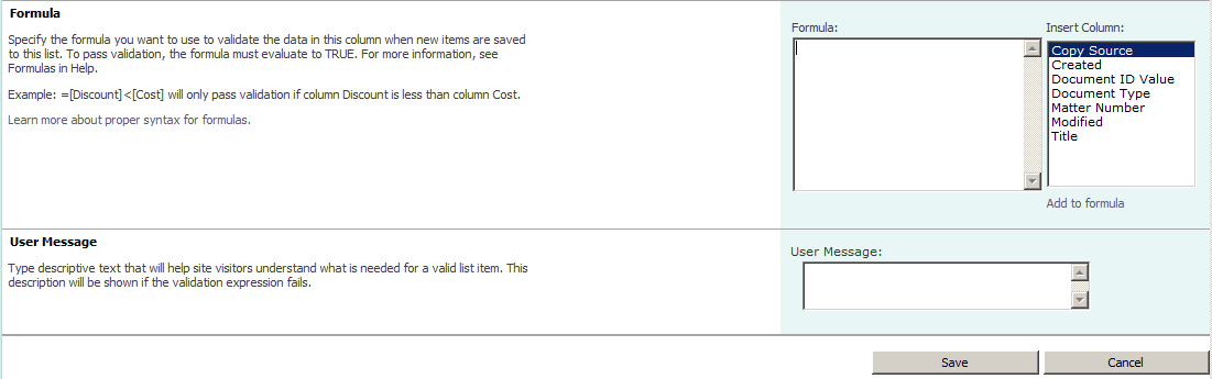 Programmatically Updating Validation Settings For Listlibrary