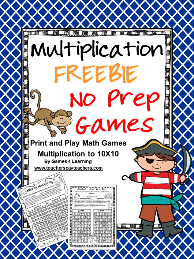 Fun Games 4 Learning: More NO PREP Math Games Freebies