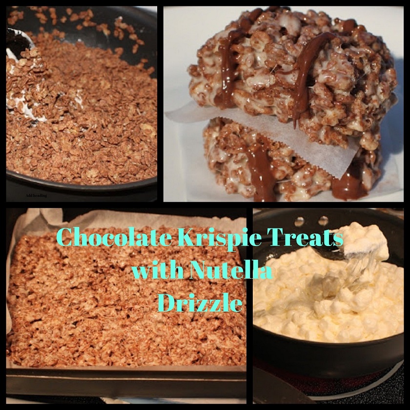 Chocolate Rice Krispy Treats with Nutella Drizzle | What's Cookin ...