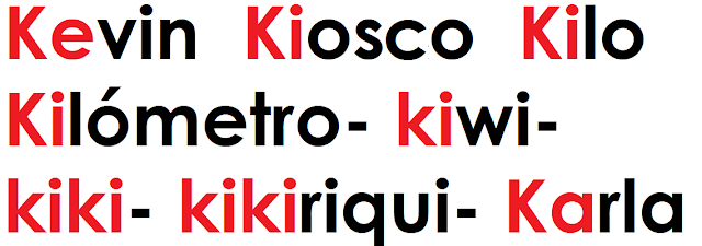 MI GRADO PRIMERO: La letra K