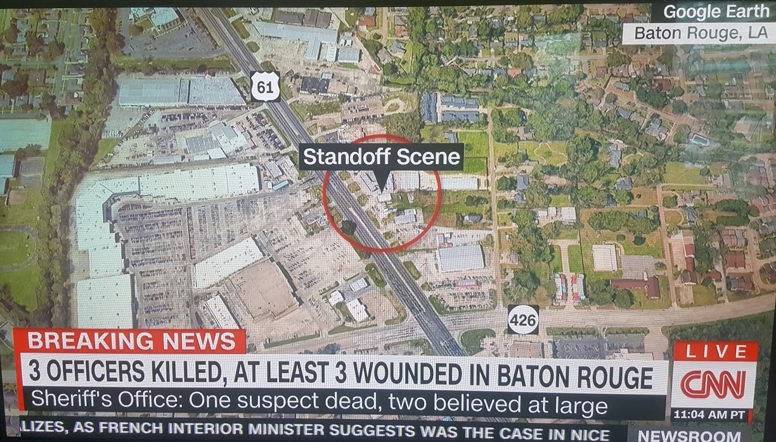 plentym: 3 police officers dead, 3 others injured in Baton Rouge shooting
