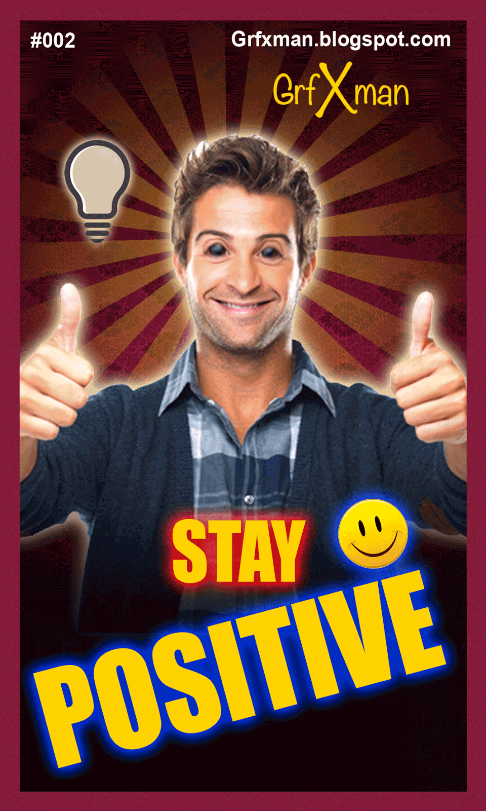 GrfXman: WhatsApp Status HD GIF animation - Be Positive - Design #002