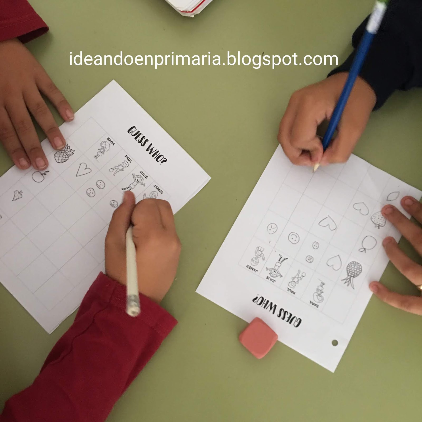 IDEAS EN EL AULA DE PRIMARIA: GUESS WHO GAME