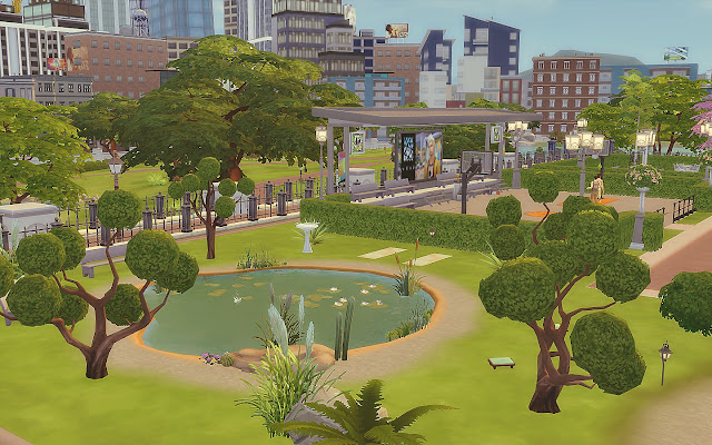 Downtown Park - The Sims 4 - Via Sims