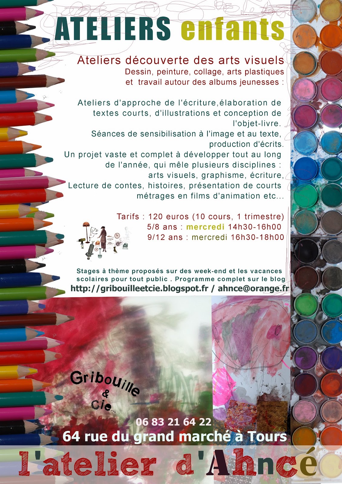 L'ATELIER D'AhN-Cé: LES ATELIERS D'ARTS VISUELS enfants