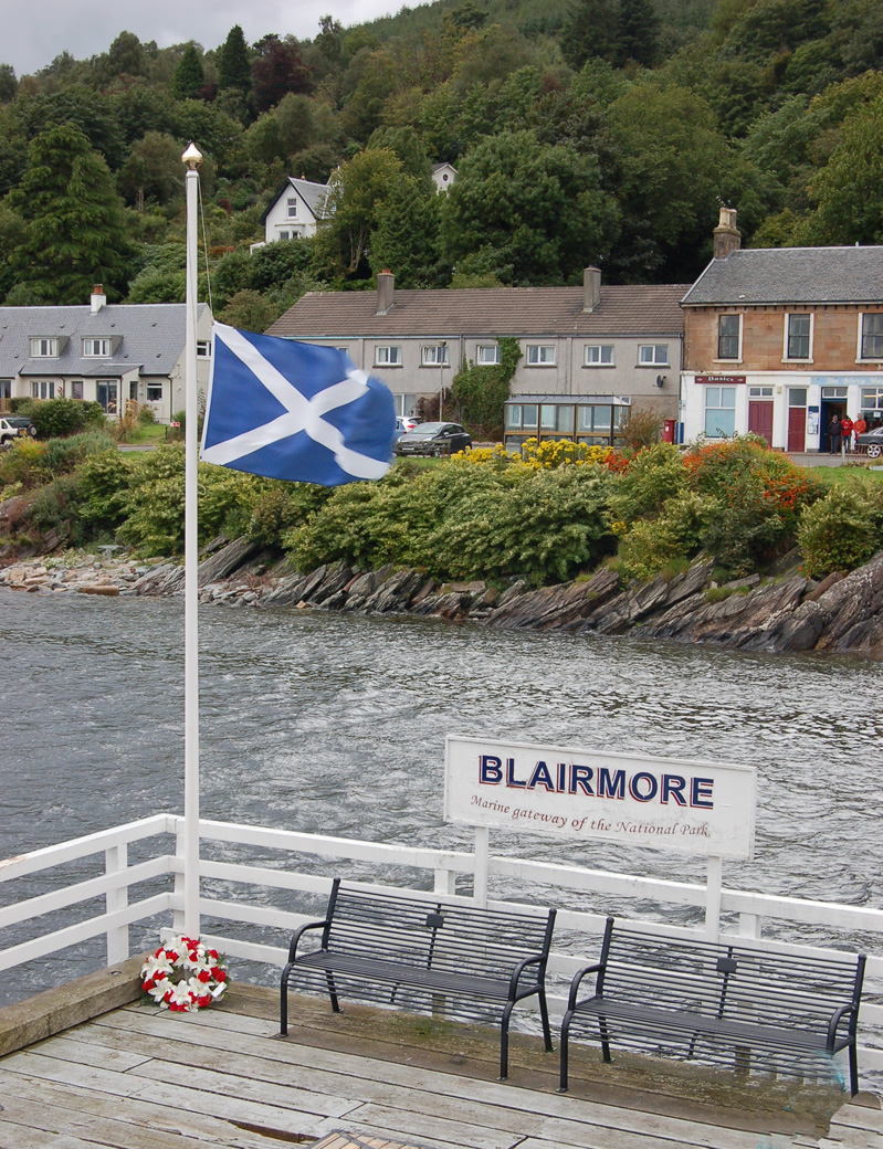 The wreath was left at Blairmore pier and cast into the water after ...