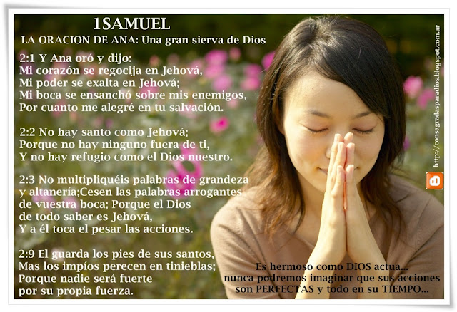 CONSAGRADAS PARA DIOS: LA ORACION DE ANA CONSAGRADAS PARA DIOS: LA ORACION DE ANA