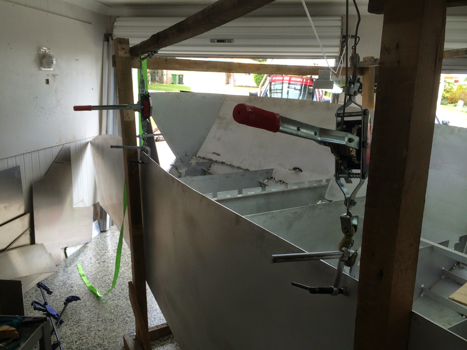 CNC Marine 5m (5.75 Overall) Plate Boat Build: Sides on. Anchor well ...