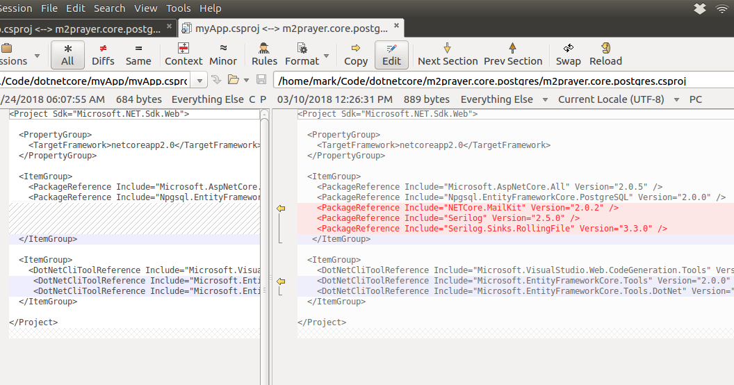 Mark S Musings Asp Core 2 With Postgresql On Linux Part 4 Sync Configuration Differences