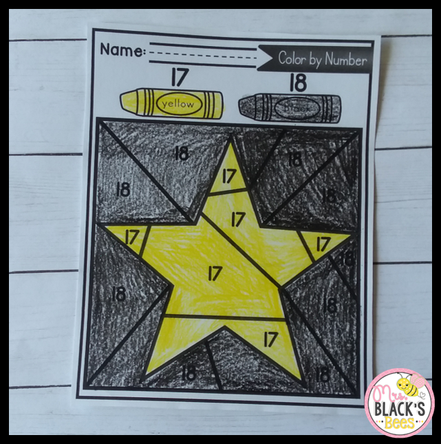 Shapes- Color by Number | Mrs. Black's Bees
