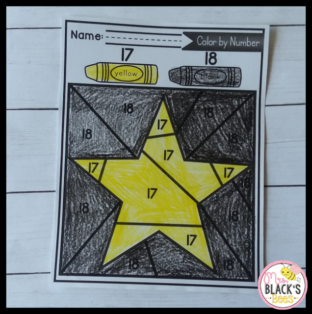 Shapes- Color by Number | Mrs. Black's Bees