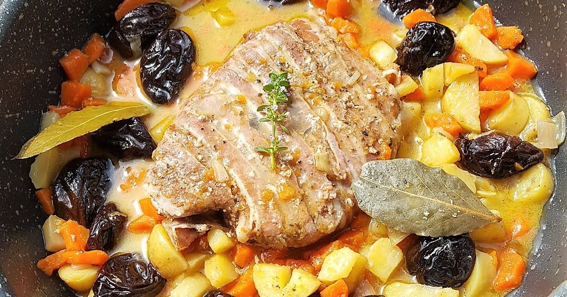 NOIX DE VEAU AU LARD EN COCOTTE