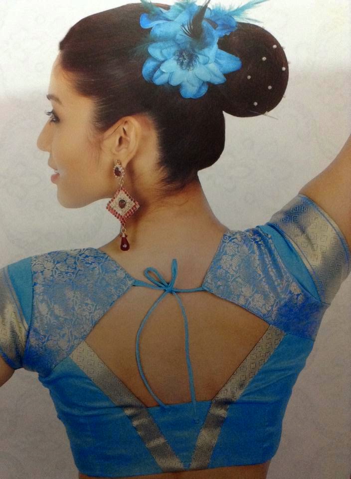 BACK NECK BLOUSE READY MADE AND CUSTOMIZED DESIGNER BLOUSE WITH BLOUSE ...