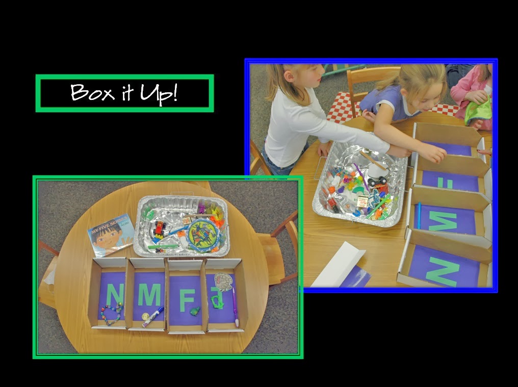 Kindergartners At Work: Literacy: Box It Up - Identifying Beginning Sounds