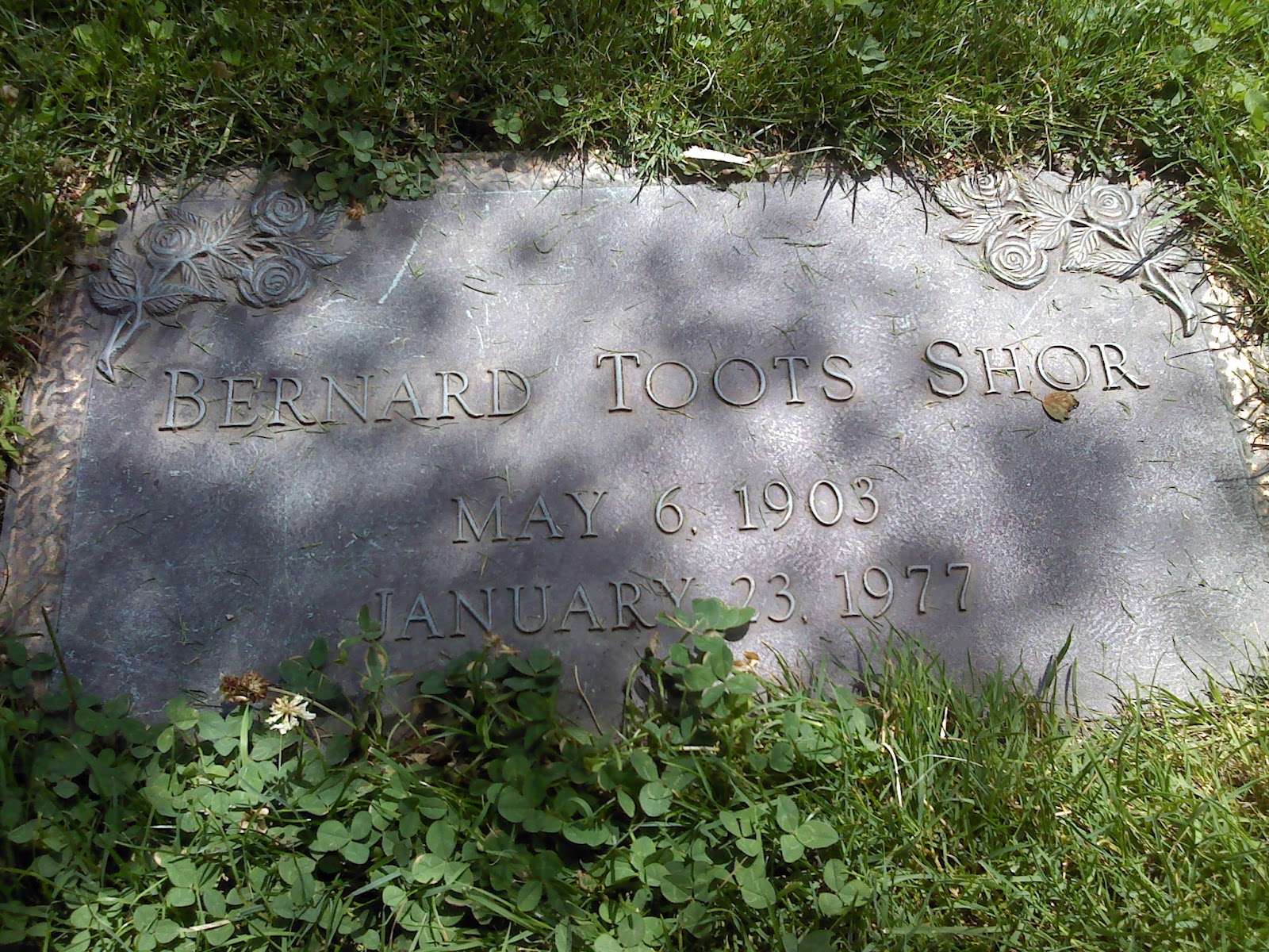 In Memoriam - Gravesites of the Famous and Infamous: Toots Shor
