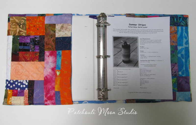 Patchouli Moon Studio: Quilted Notebook Cover For Patterns