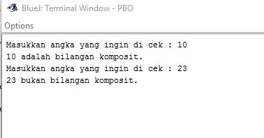 :: Ini Blog ::: Program Java Mengecek Bilangan Komposit