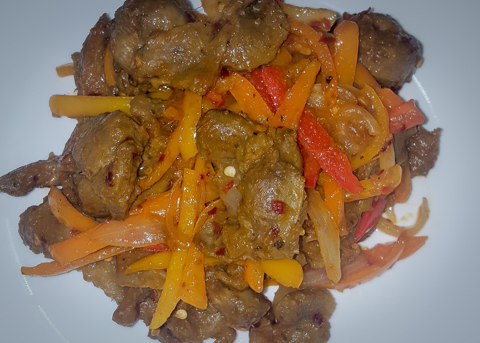 peppered Gizzard Fajitas