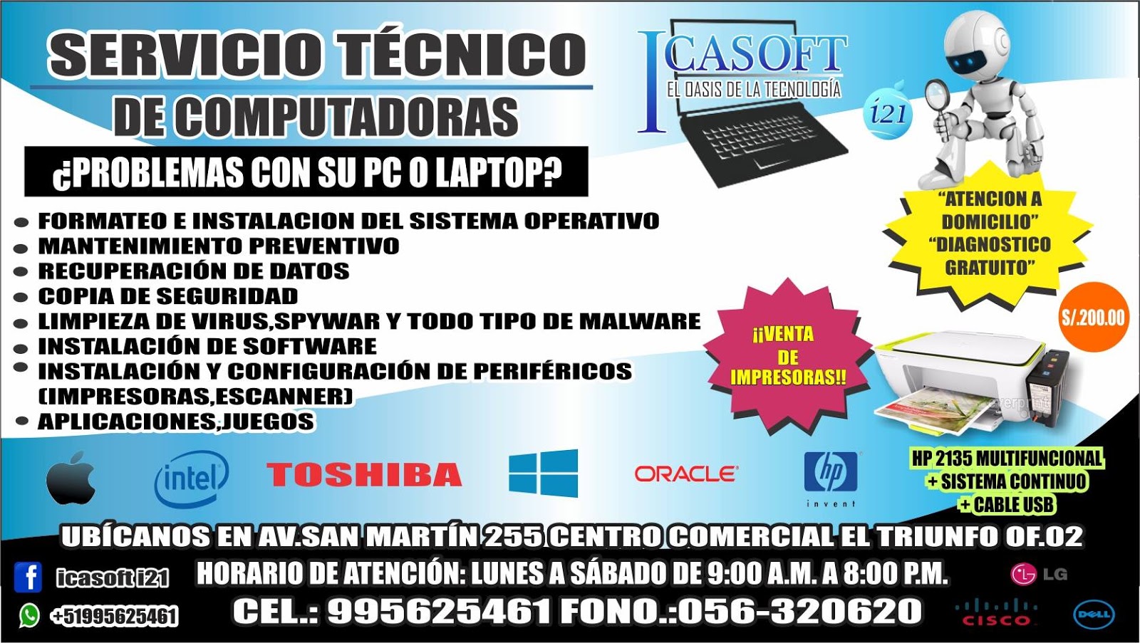 Servicio Técnico de Computadoras en Ica : Icasoft Ingeniería 21