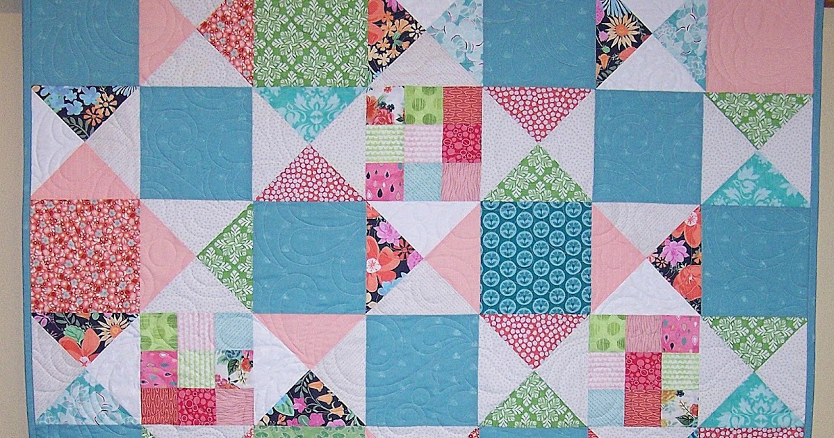 Busy Hands Quilts: Scrappy Patchwork Baby Quilt | Finished or Not Friday Linky Party!