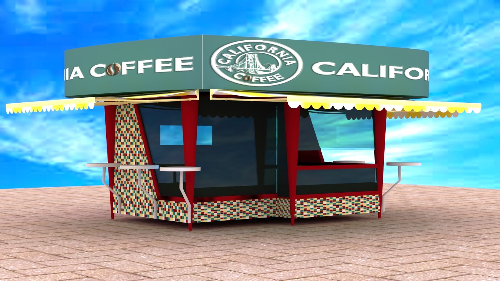 Krita Interiors: Fast food Stall 3D Design At Andheri
