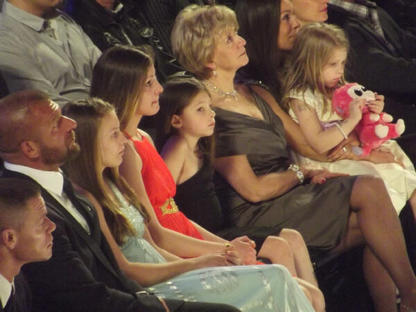 Photo: Triple H, Linda McMahon, Aurora & Murphy at the WWE HOF