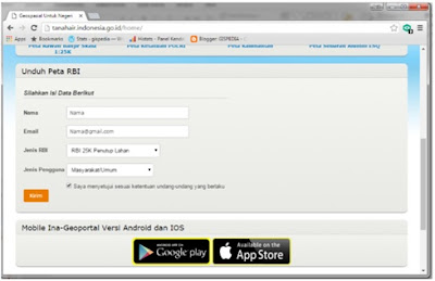 Cara Mendownload Data RBI dari website BIG (Tanah Air) - GISPEDIA