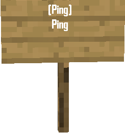 Ping + Sign | SpigotMC - High Performance Minecraft Community