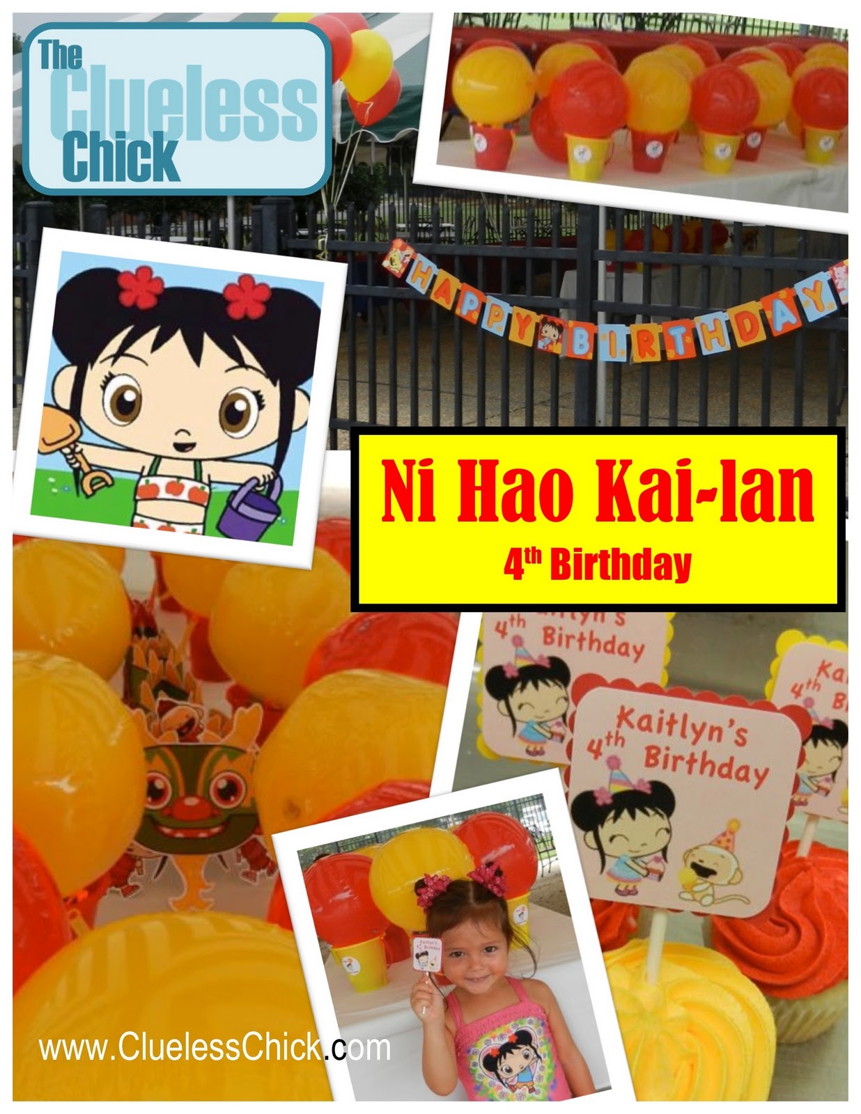 The Clueless Chick: Ni Hao Kai-lan 4th Birthday Pool Party