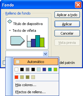Menus de Power Point