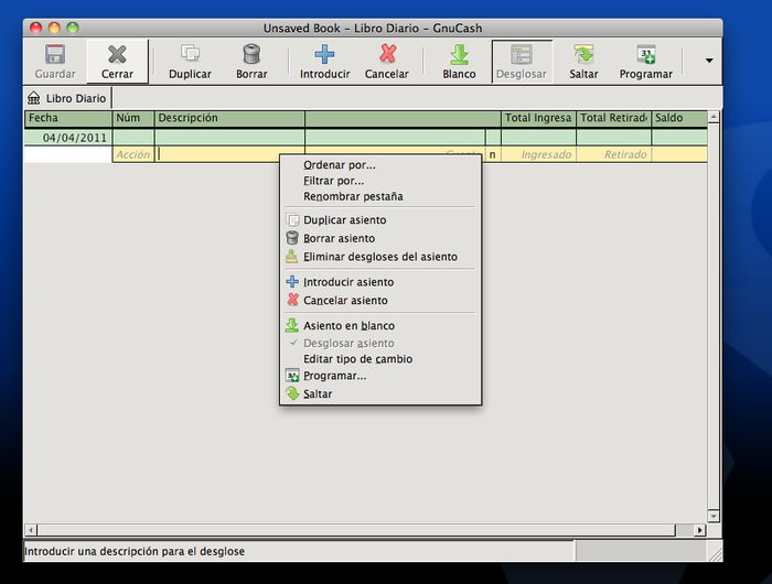 Software gratis de finanzas personales para MAC