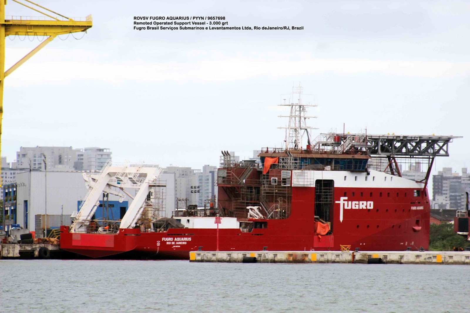 Santos Shiplovers: ROVSV Fugro Aquarius / PYYN - Fitting out no ...