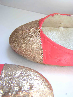 Made by Me. Shared with you.: Painted Shoes with Glitter Toe Caps