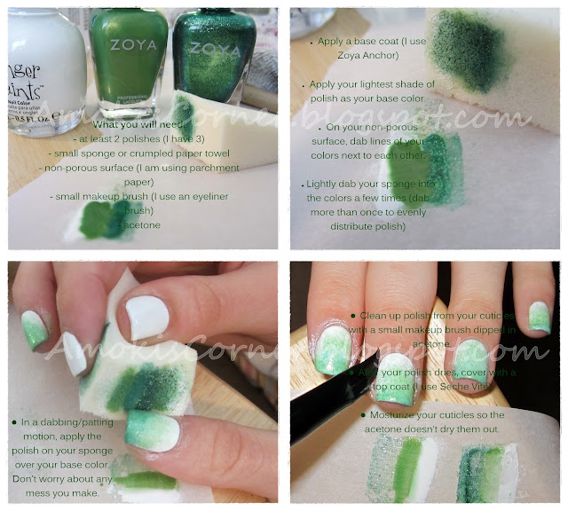 Amoki's Corner: Green & White Gradient - Tutorial Included